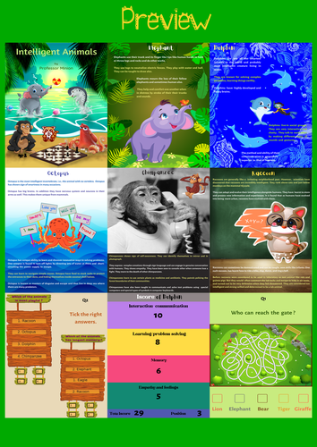 Intelligent Animals | Teaching Resources