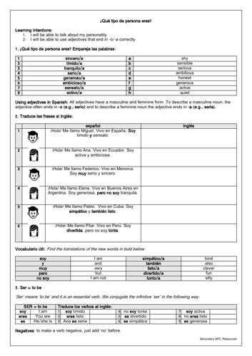 Viva 1 Name, age, birthday, pets, siblings - Mi vida (7 worksheets ...