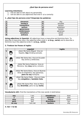 Viva 1 Name, age, birthday, pets, siblings - Mi vida (7 worksheets ...