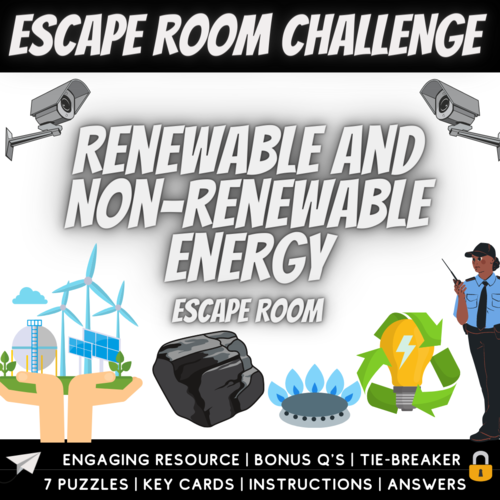 Renewable and Non-renewable Energy Escape Room | Teaching Resources