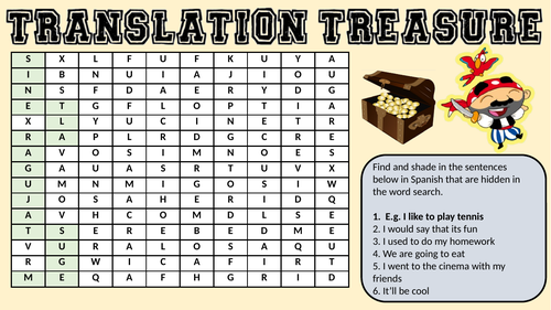 Spanish Translation Treasure | Teaching Resources