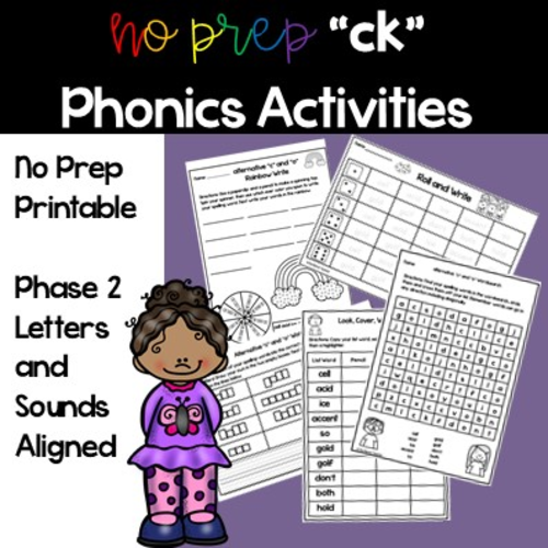 Phase 2 Phonics ck activities | Teaching Resources