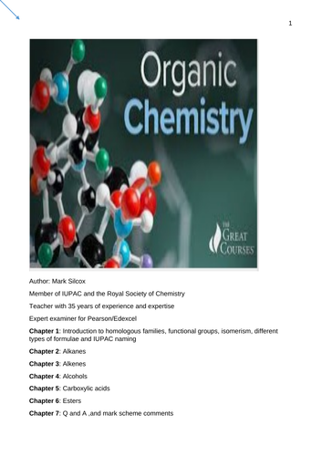 (I) GCSE Organic chemistry: Alkanes to Esters | Teaching Resources