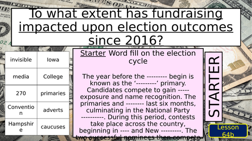 Edexcel A Level USA Politics Lessons 25-27 (Campaign Finance ...
