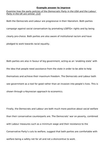 Edexcel A Level USA Politics Lessons 33-35 (Democratic Party ...