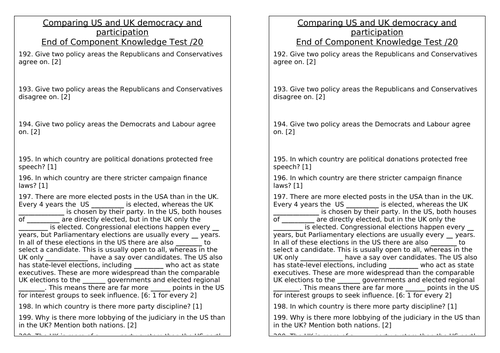 Edexcel A Level USA Politics Lessons 43-46 (Comparative politics ...