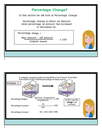 Functional Skills Maths- Percentage Change Full Lesson | Teaching Resources