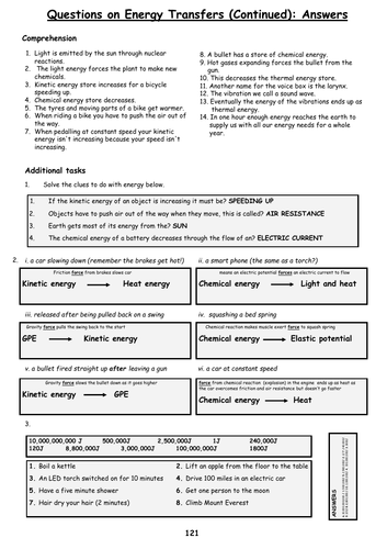 Energy Transfers (flows) | Teaching Resources