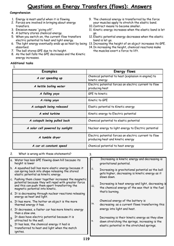 Energy Transfers (flows) | Teaching Resources