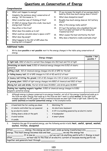 Conservation of Energy | Teaching Resources