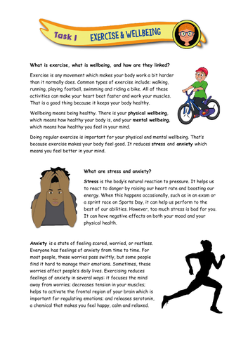 Exercise and Wellbeing | Teaching Resources