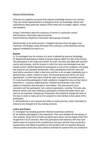 IB Psychology ERQ Plans for ALL Cognitive | Teaching Resources