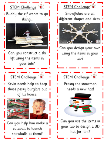 Christmas STEM Challenges | Teaching Resources