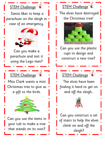 Christmas STEM Challenges | Teaching Resources
