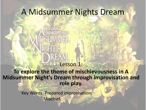 A Midsummer Nights Dream Scheme of Work | Teaching Resources