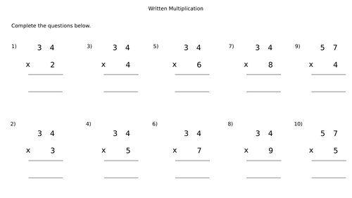 written-multiplication-2-by-1-digit-worksheets-teaching-resources
