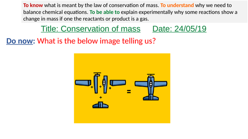 Conservation of mass | Teaching Resources