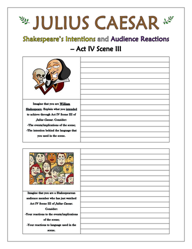 Julius Caesar - William Shakespeare - Act 4 Scene 3 - The Ghost of ...