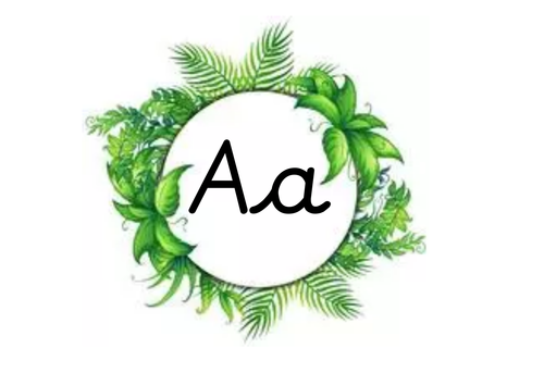 Cursive Natural Alphabet Bunting/Letters | Teaching Resources