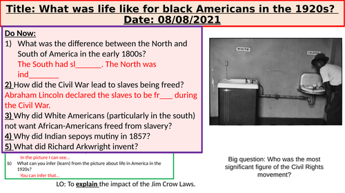 Jim Crow Laws | Teaching Resources