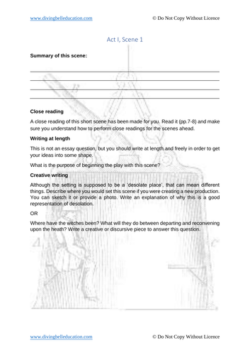 Macbeth: Act and Scene Activities | Teaching Resources