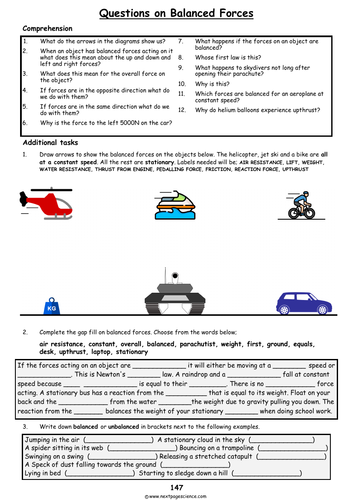 Balanced Forces | Teaching Resources