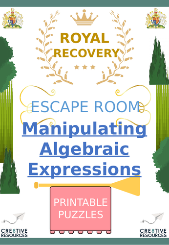 Manipulating Algebraic Expressions Escape Room | Teaching Resources