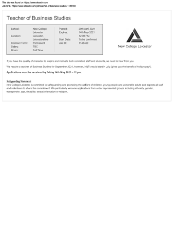 Cambridge iGCSE Business Studies Unit 2, Chapter 3 | Teaching Resources