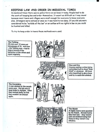 How were criminals caught in Medieval England? | Teaching Resources