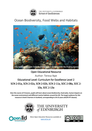 Ocean Biodiversity, Food Webs and Habitats | Teaching Resources