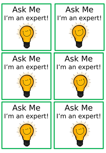 'Ask Me I'm An Expert' Badges | Teaching Resources