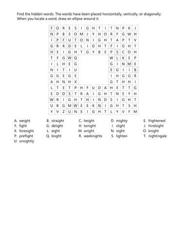 IGHT spelling puzzles | Teaching Resources