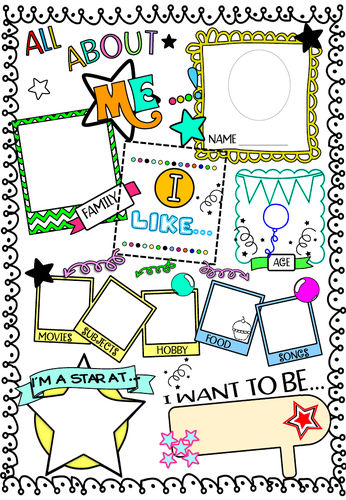 back to school All About "ME" First School Day Writing activity ...