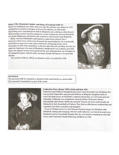 Elizabethan England - England in 1568 | Teaching Resources