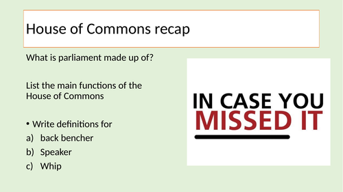 UK Parliament - Paper 2 | Teaching Resources