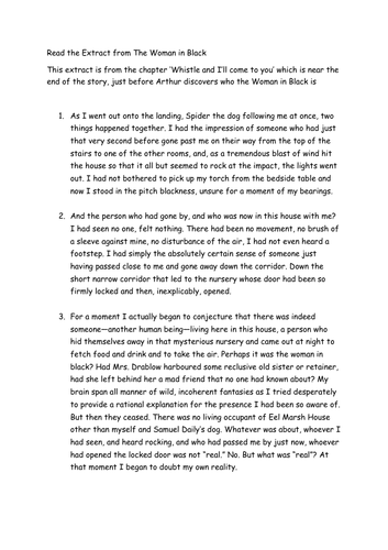 The Woman In Black | Teaching Resources