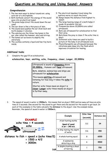 Hearing and Using Sound (Ultrasound) | Teaching Resources