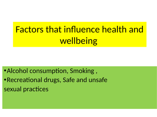 Healthy Living (Unit 9) Health and Social Care | Teaching Resources