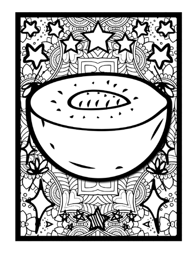 Fruits Mindfulness Mandala Colouring Pages, Kids Relaxing Printable ...