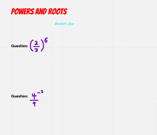 Maths Powers and Roots Worksheets + Answers! GCSE/IGCSE Mathematics ...