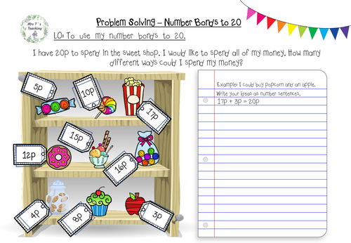 Number Bonds 20 Problem Solving 2 | Teaching Resources