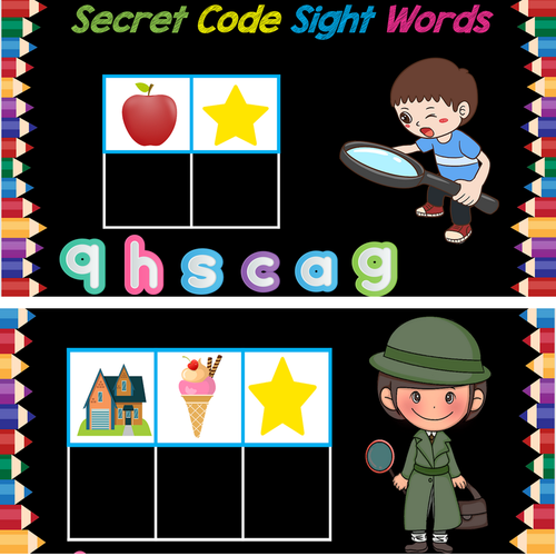 Digital Secret Code Sight Words | Fun Friday Games - 105 Google Slides ...