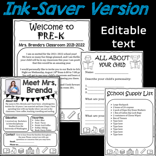 Welcome Letter, Meet the Teacher Template EDITABLE, Supply List | Back ...