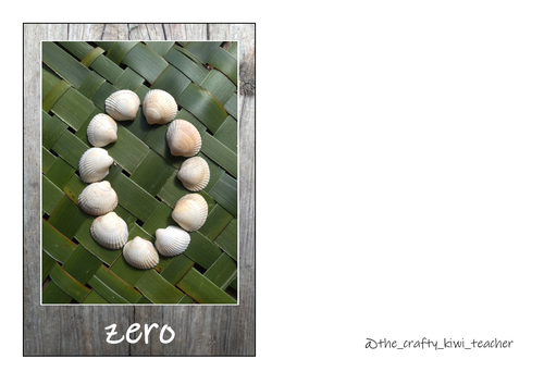 Nature Numbers with shells and sticks-beachy set 0-20 | Teaching Resources