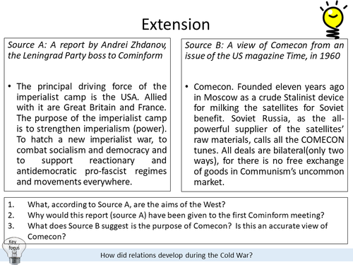 Cominform and Comecon | Teaching Resources
