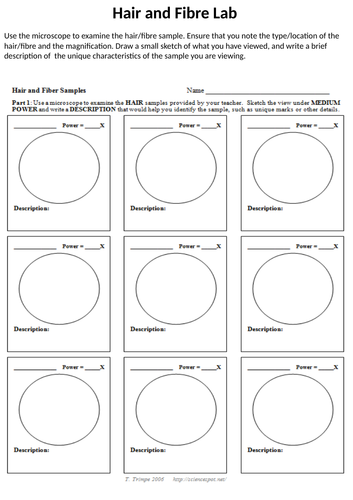 Level 3 BTEC Forensic Science Hair and Fibre Lesson Series (2 Lessons ...