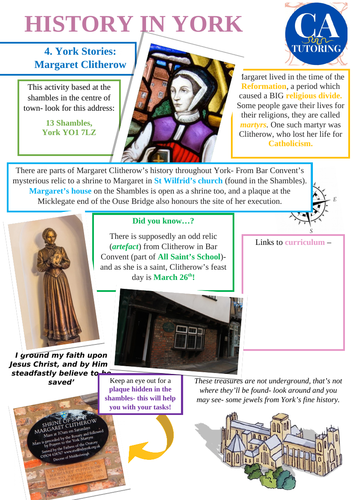 York History: Stories- Margaret Clitherow | Teaching Resources