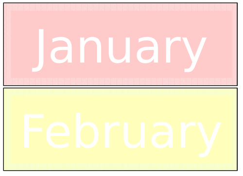 Pastel Rainbow Months of the Year | Teaching Resources