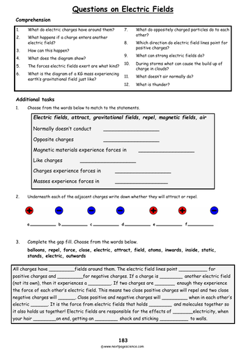 Electric Fields | Teaching Resources