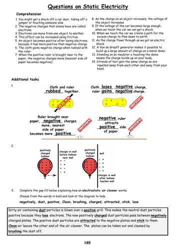 Static Electricity | Teaching Resources